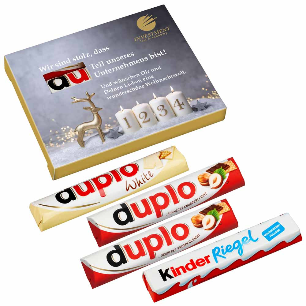 4er "Advent"s-Duplo-Pack (2x Duplo klassisch, 1x Duplo weiß und 1x ...
