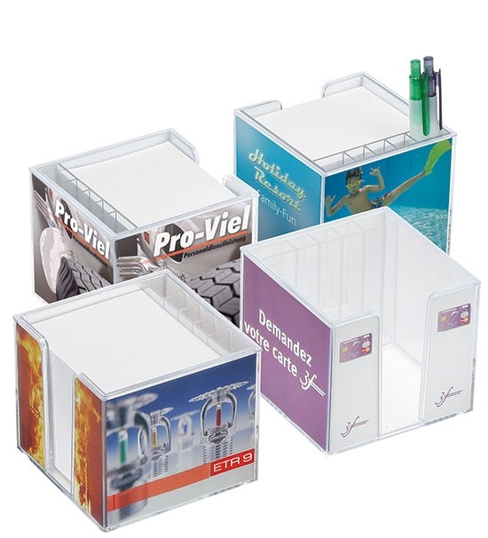 Zettelbox Sigma doppelwandig mit Köcher und Papiereinleger