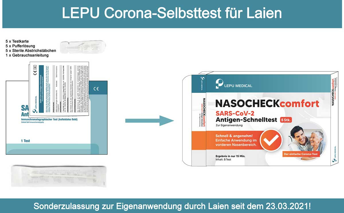 LEPU Test Laienabgabe | 5er Set | Preis pro Test