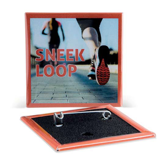 Pin Button Quadrat individuell bedruckt